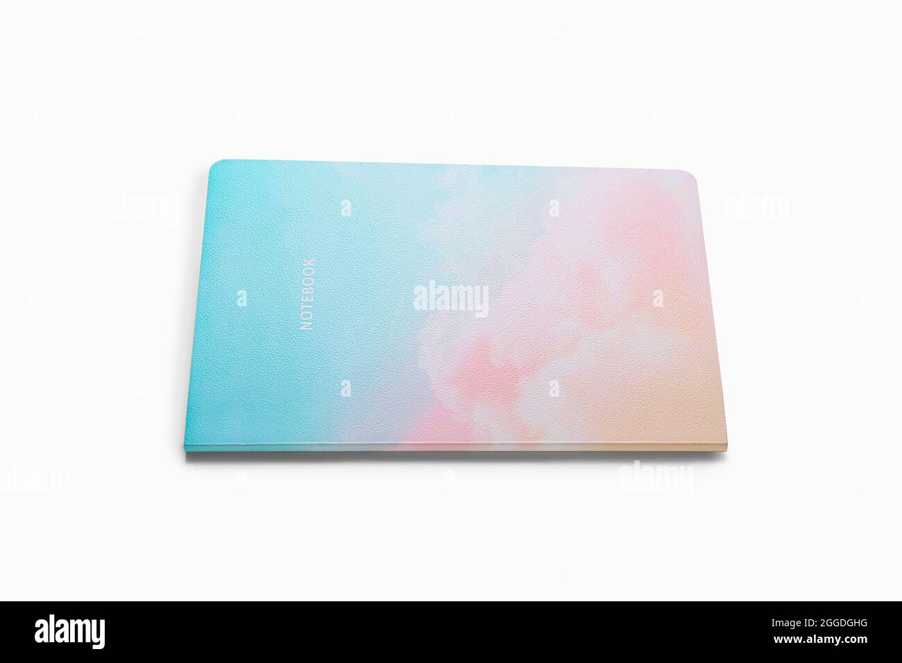 Stylish notebook on white background Stock Photo - Alamy