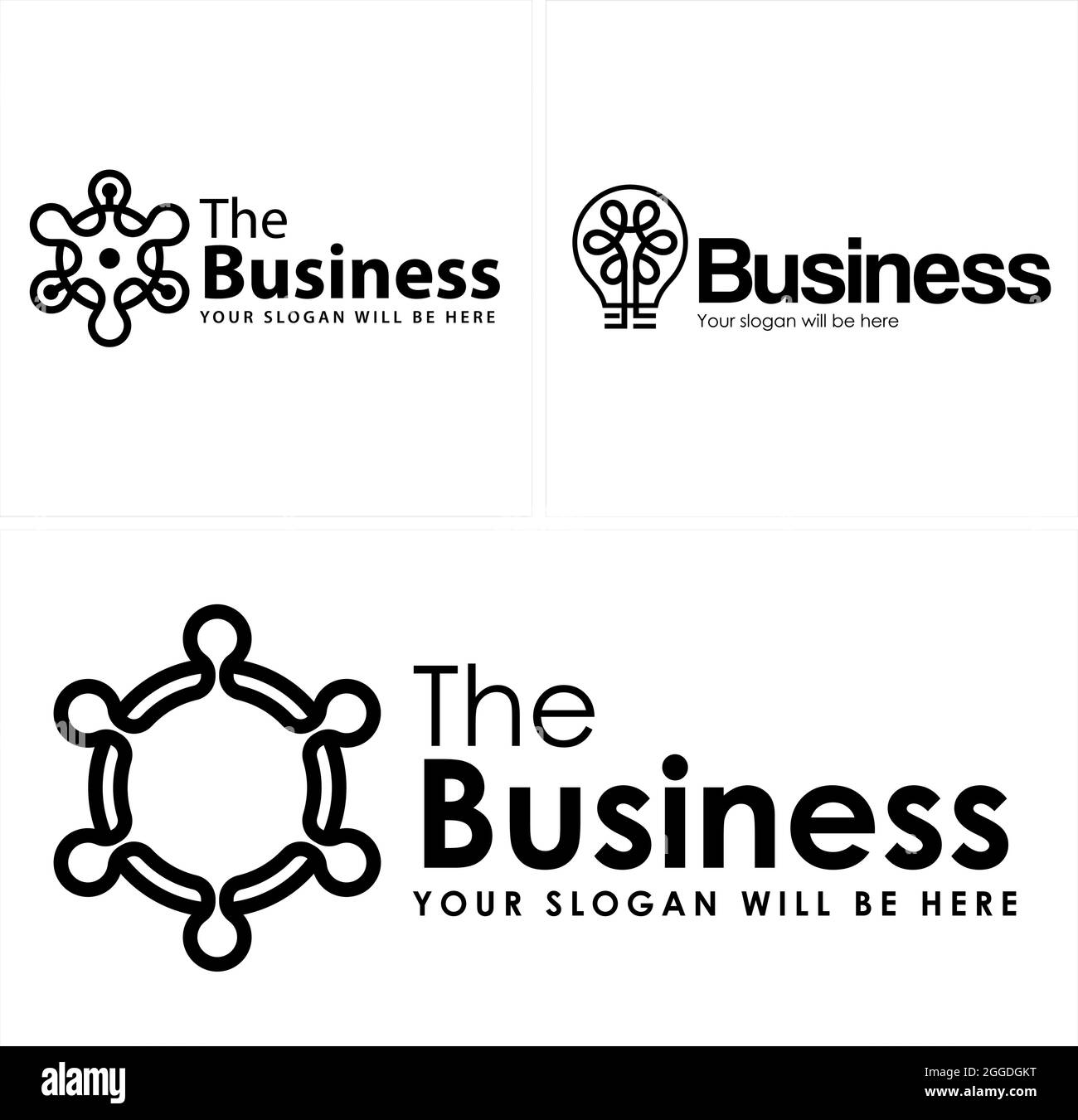 Group elements corporate identity Black and White Stock Photos & Images ...