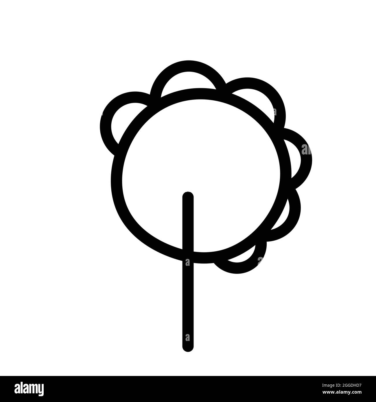 Black and white template tree icon. Vector symbol sign isolated on ...
