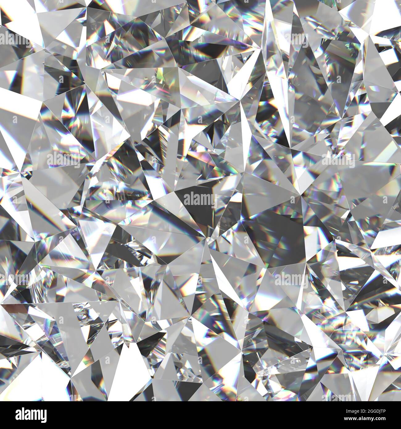 Beautiful 3D Rendered Shiny Diamond in Brilliant Cut on White ...