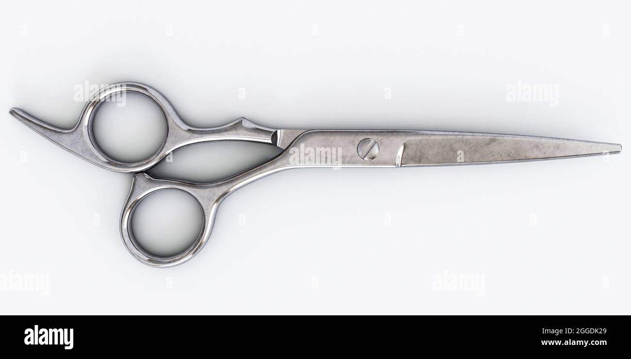 scissors isolated on white background 3d illustration Stock Photo - Alamy
