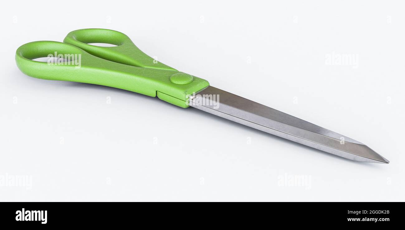 scissors isolated on white background 3d illustration Stock Photo - Alamy