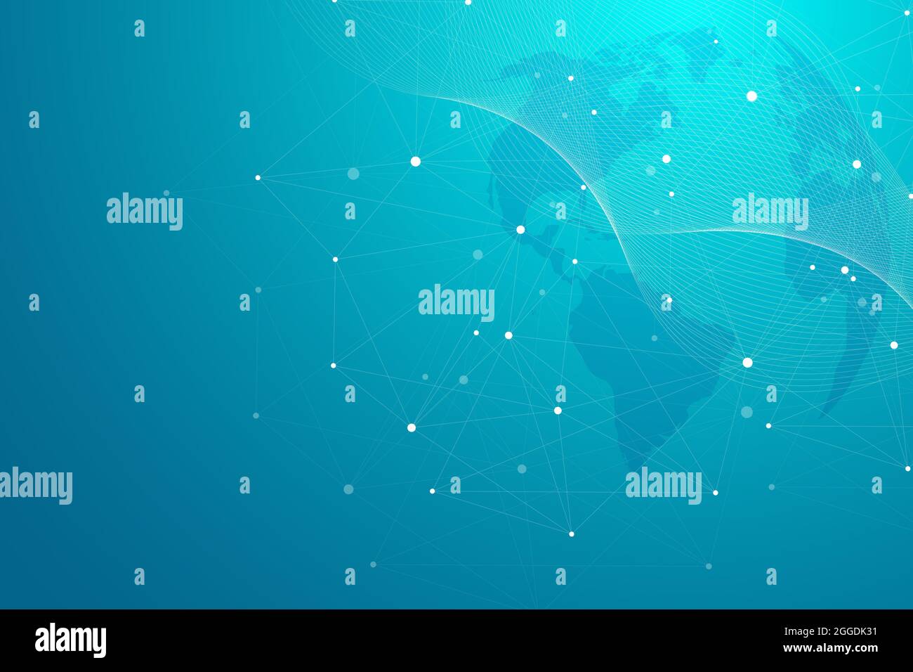 Global network connections with world map. Internet connection ...