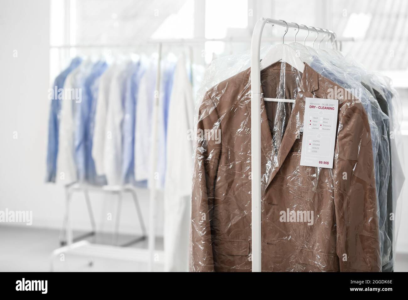 Interior modern dry cleaners hi-res stock photography and images - Alamy
