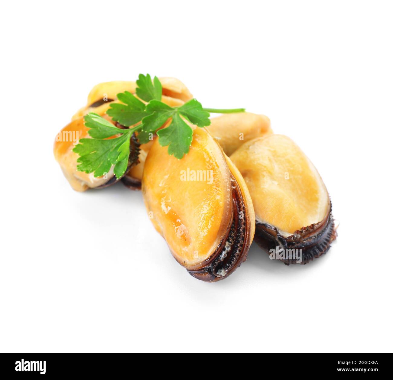 Raw mussels on white background Stock Photo - Alamy