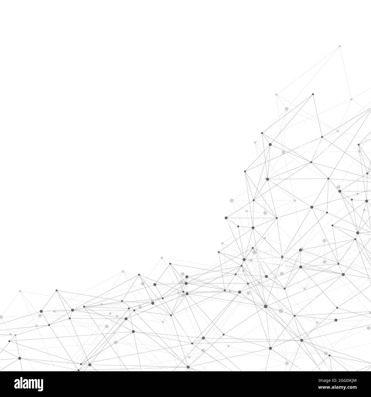 Abstract plexus background with connected lines and dots. Wave flow. Plexus geometric effect Big ...