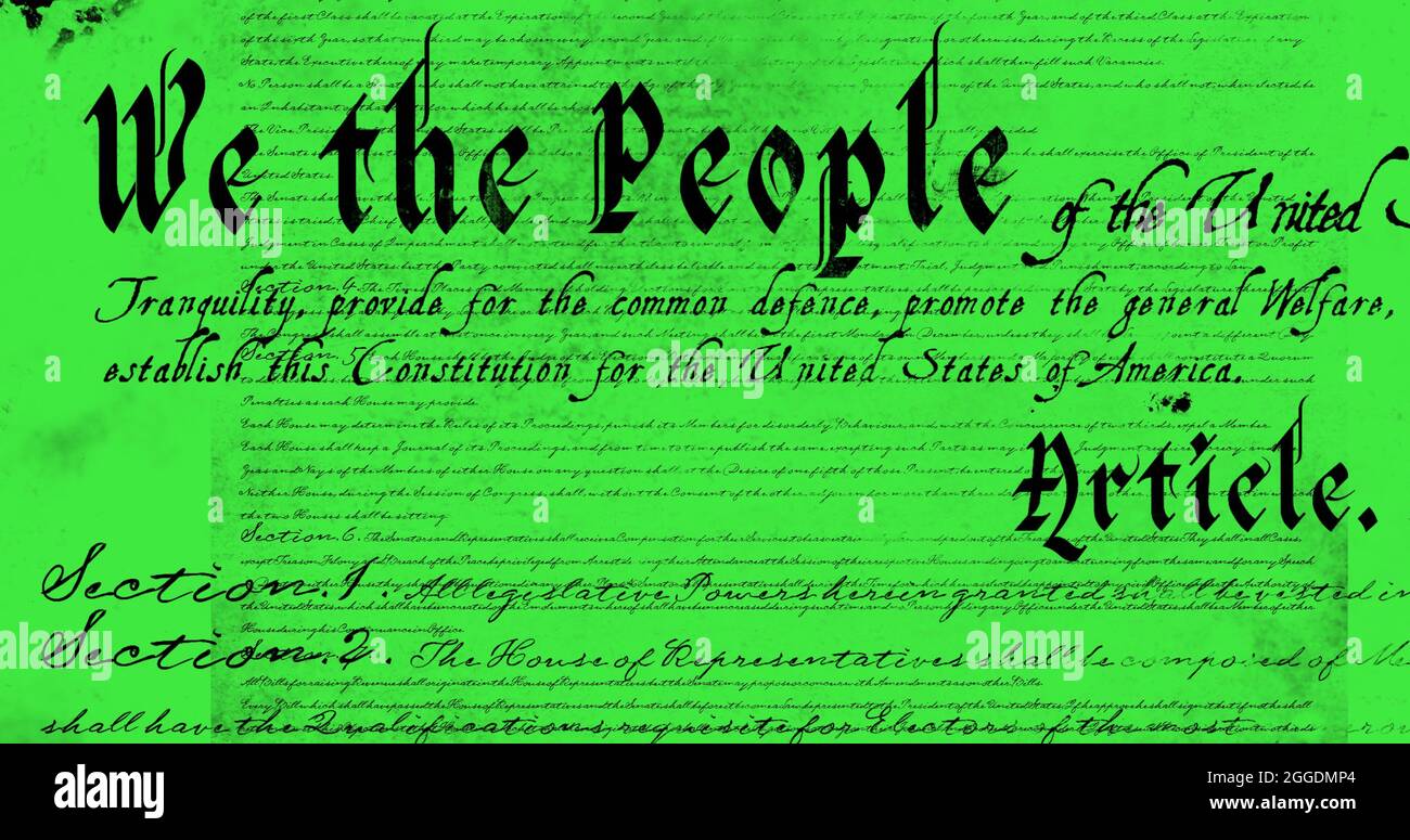 Written constitution of the United States 4k Stock Photo - Alamy