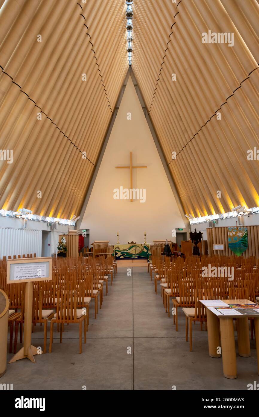 Christchurch Transitional Cathedral, known as the Cardboard Cathedral ...