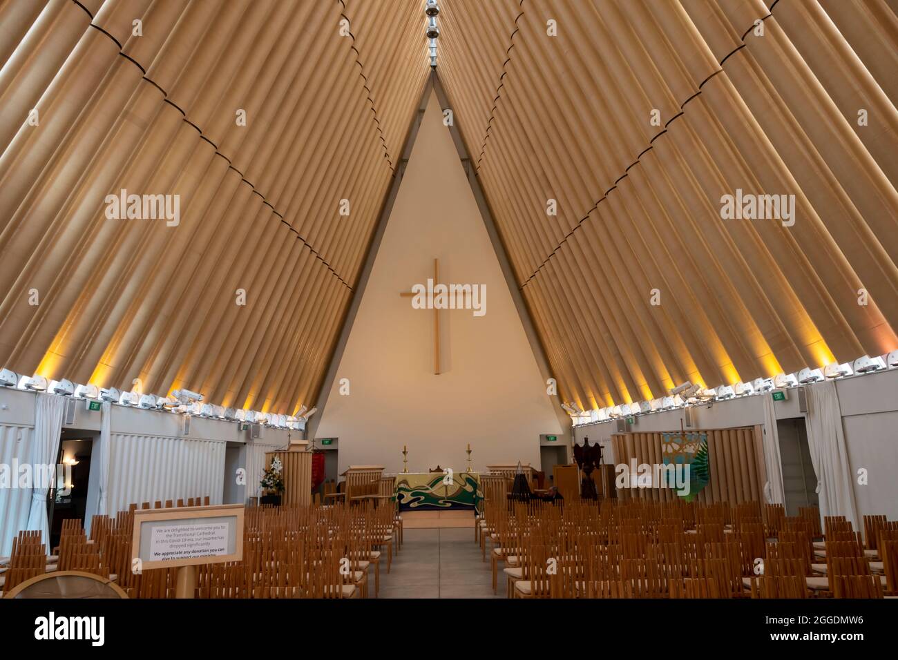 Christchurch Transitional Cathedral, known as the Cardboard Cathedral ...