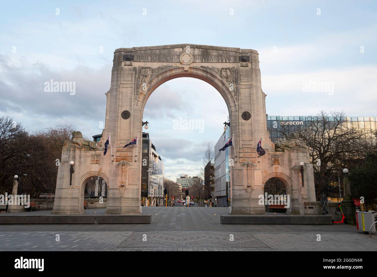 Bridge of Remembrance, War Memorial in Christchurch, Canterbury, South ...