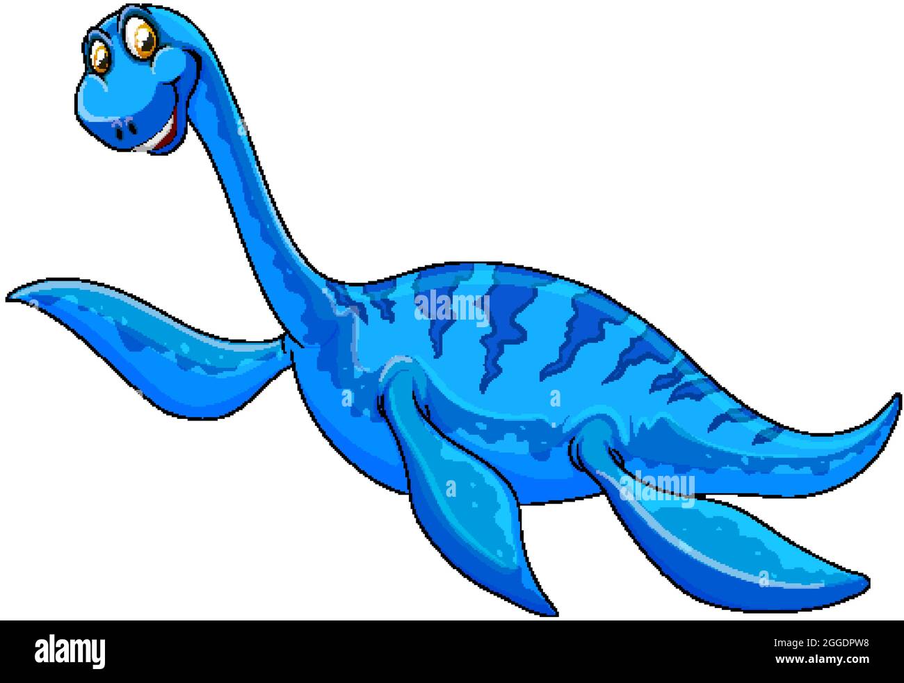 A pliosaurus dinosaur cartoon character illustration Stock Vector Image ...