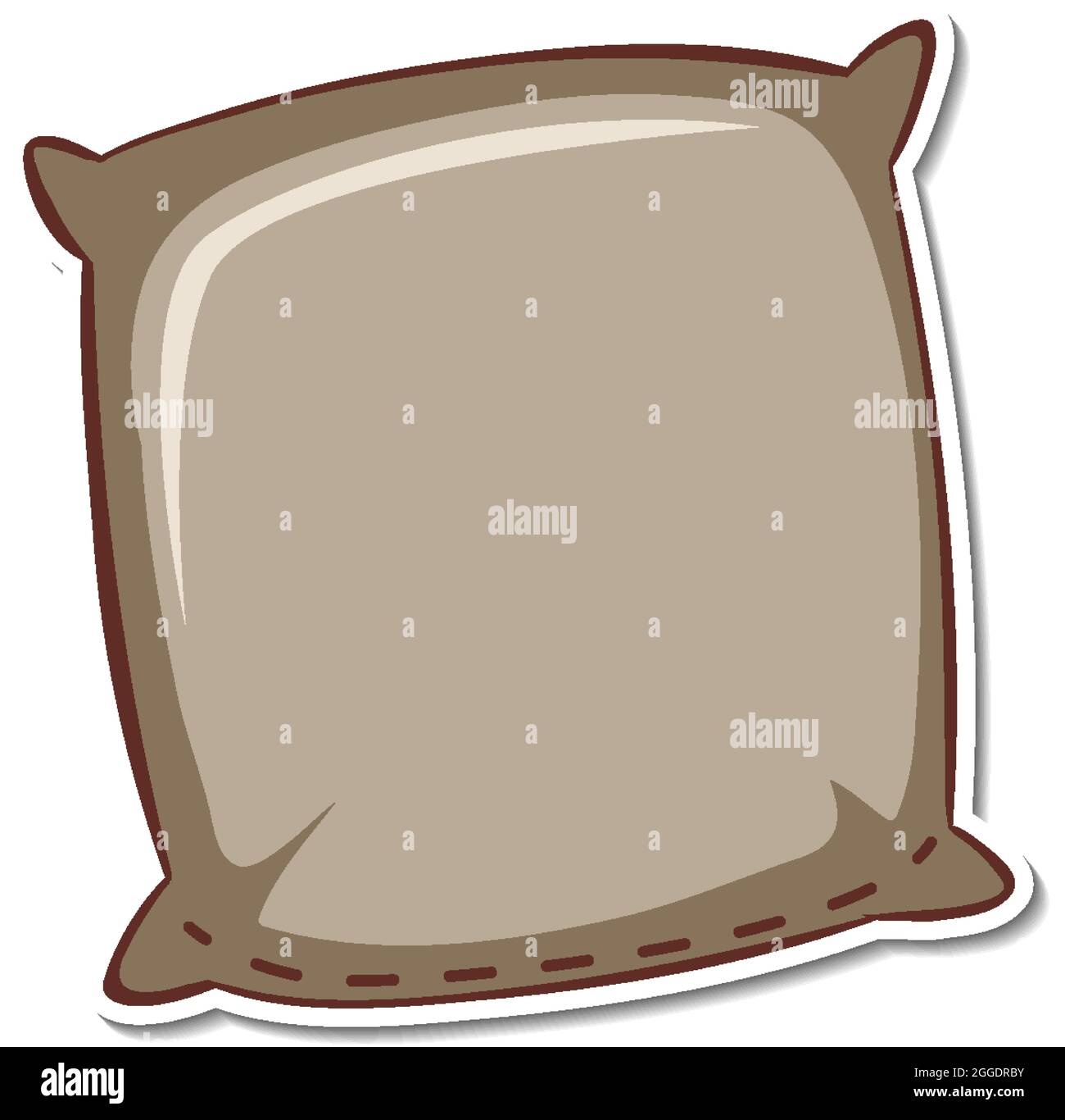 Sticker design with bag of soil isolated illustration Stock Vector ...