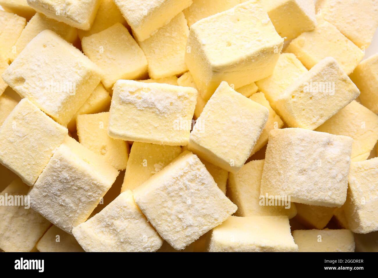 Flat lay marshmallow cubes hi-res stock photography and images - Alamy