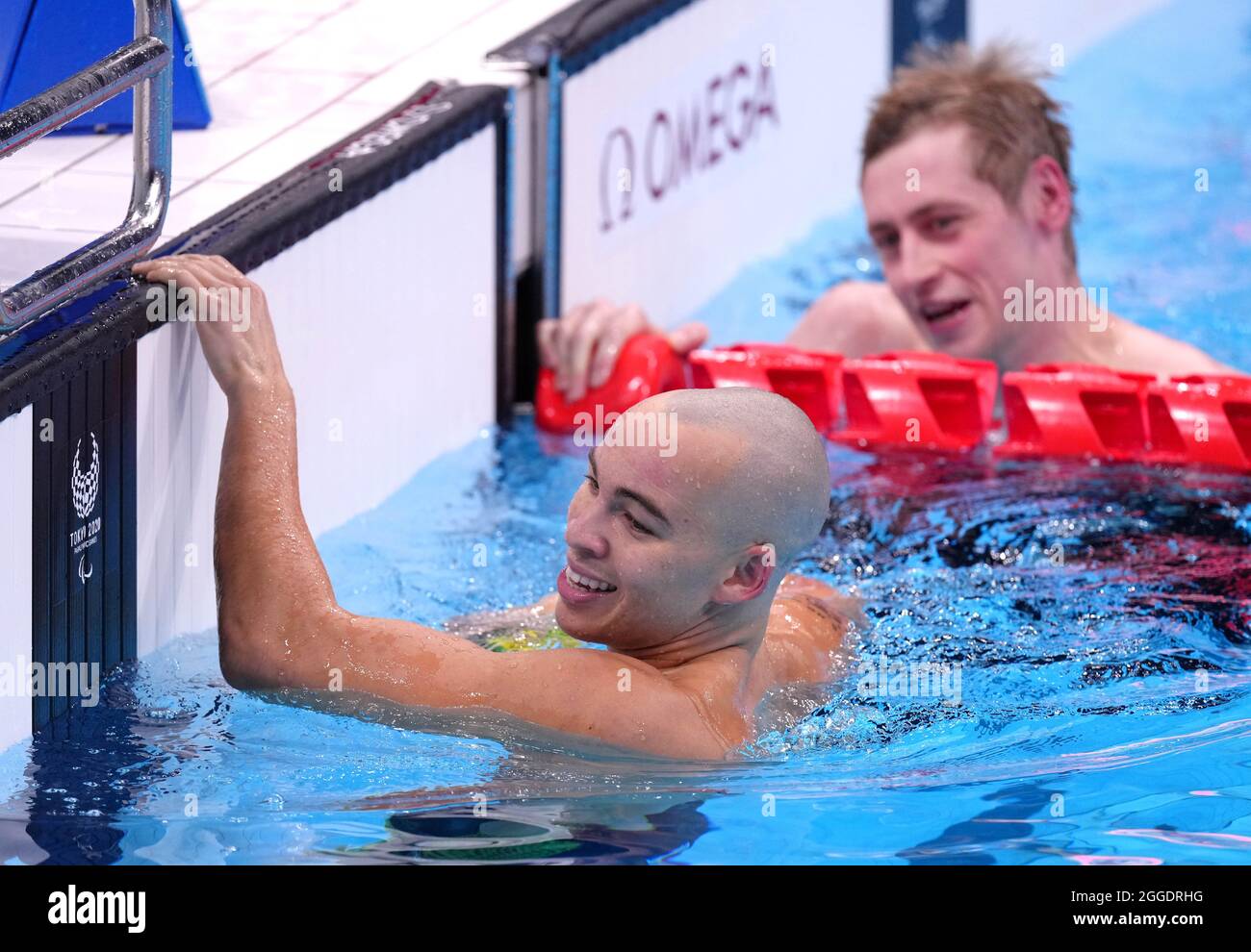 Australia's Braedan Jason reacts after the Men's 100m Freestyle - S12 ...