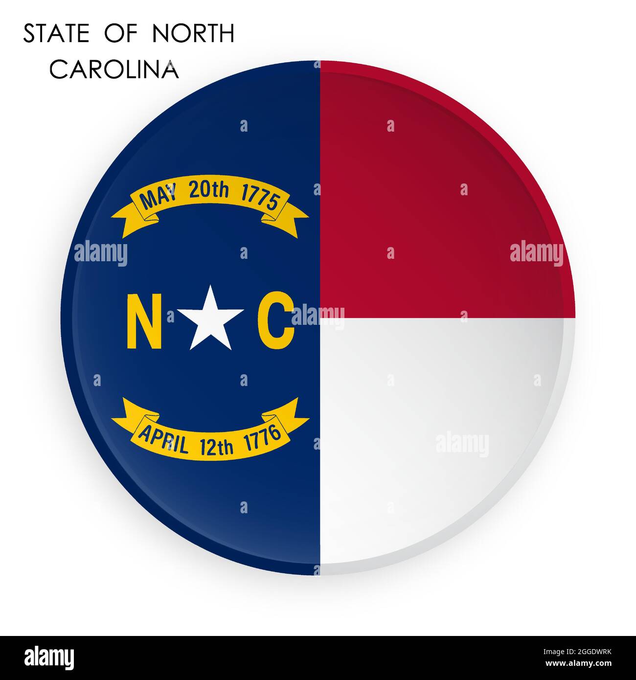 North Carolina Flag Vector