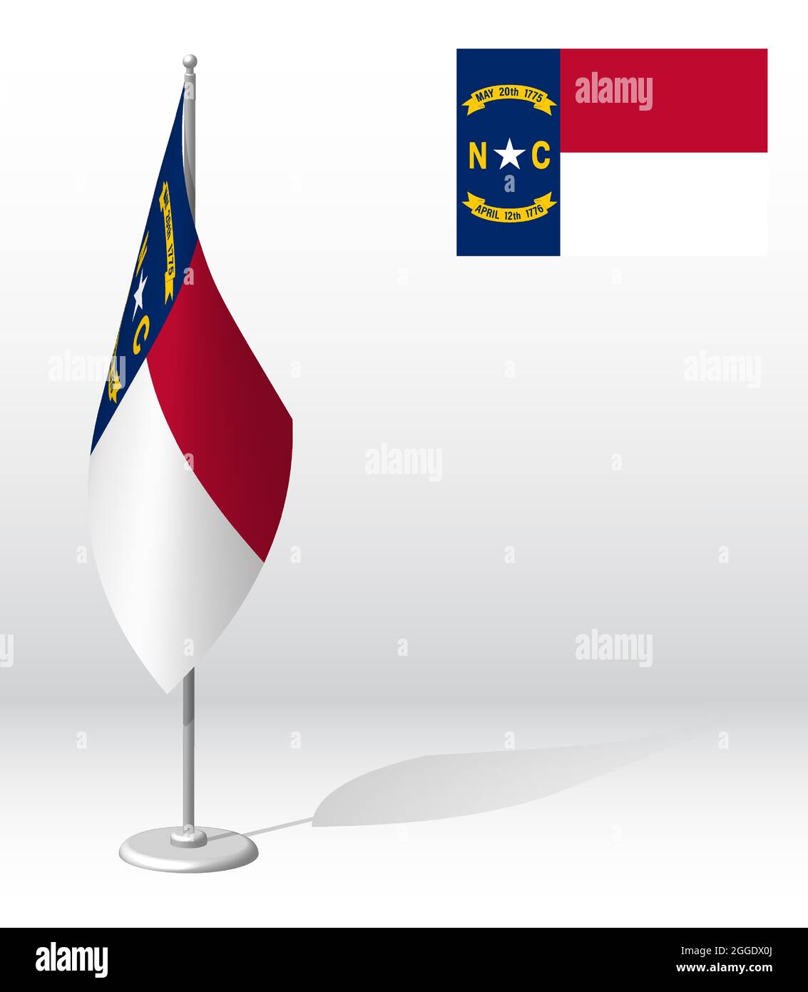 North Carolina Flag Vector