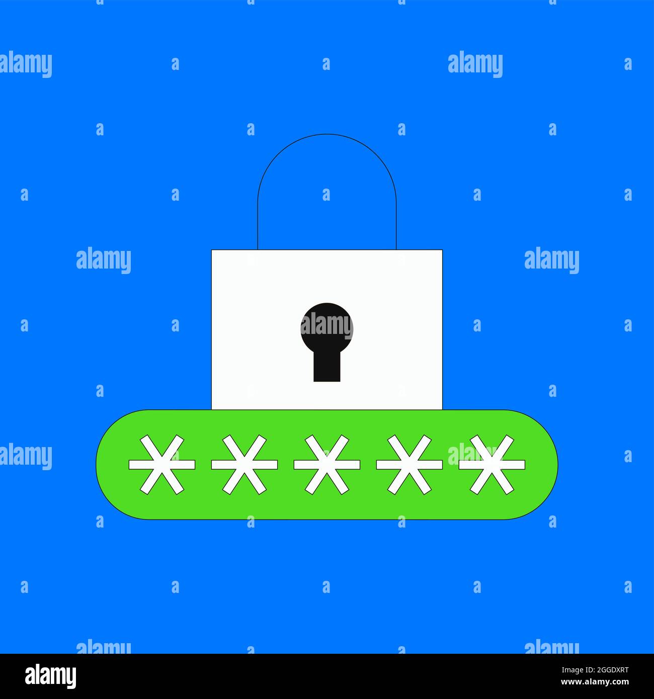 Password Protection Illustration Stock Vector Image And Art Alamy
