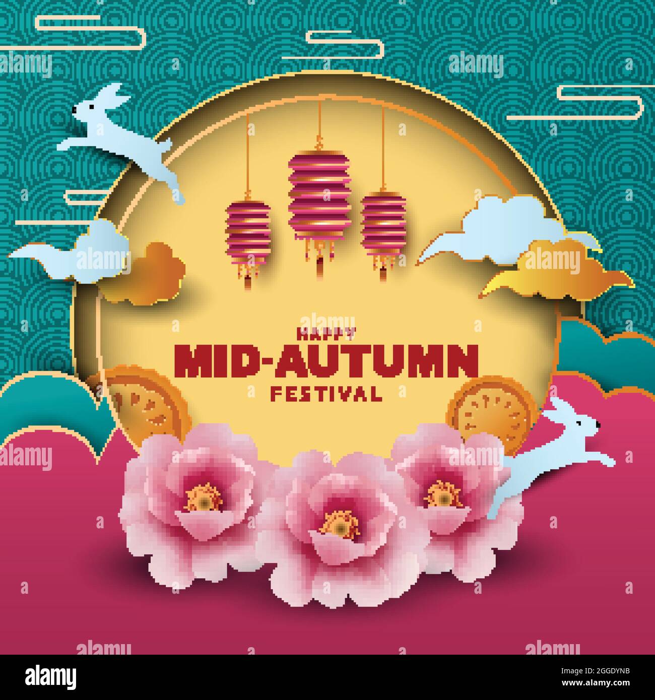 Rose and lantern Stock Vector Images - Alamy