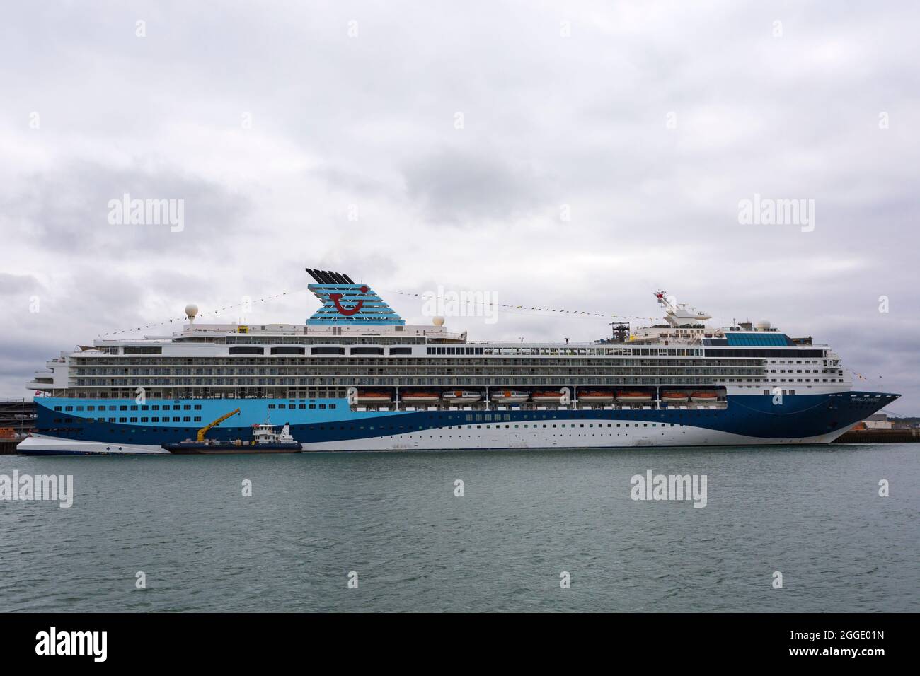 Tui Marella Explorer cruise ship moored at Southampton docks, Hampshire ...