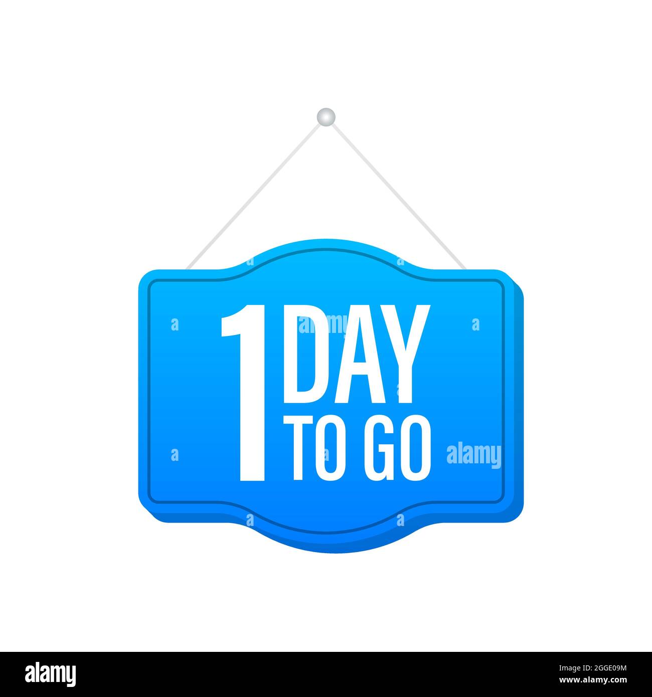 1 Day to go. Door sign icon. Time icon. Count time sale. Vector stock ...