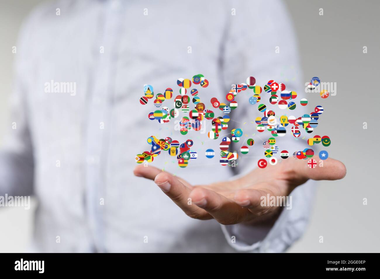 Flags world globalization hi-res stock photography and images - Alamy