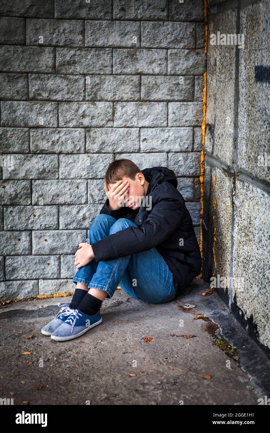 Sad child building hi-res stock photography and images - Alamy