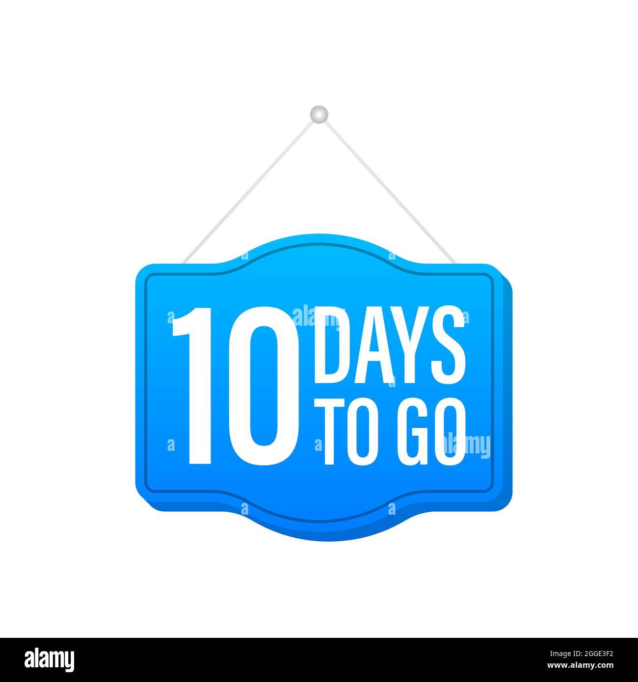 10 Day to go. Door sign icon. Time icon. Count time sale. Vector stock ...