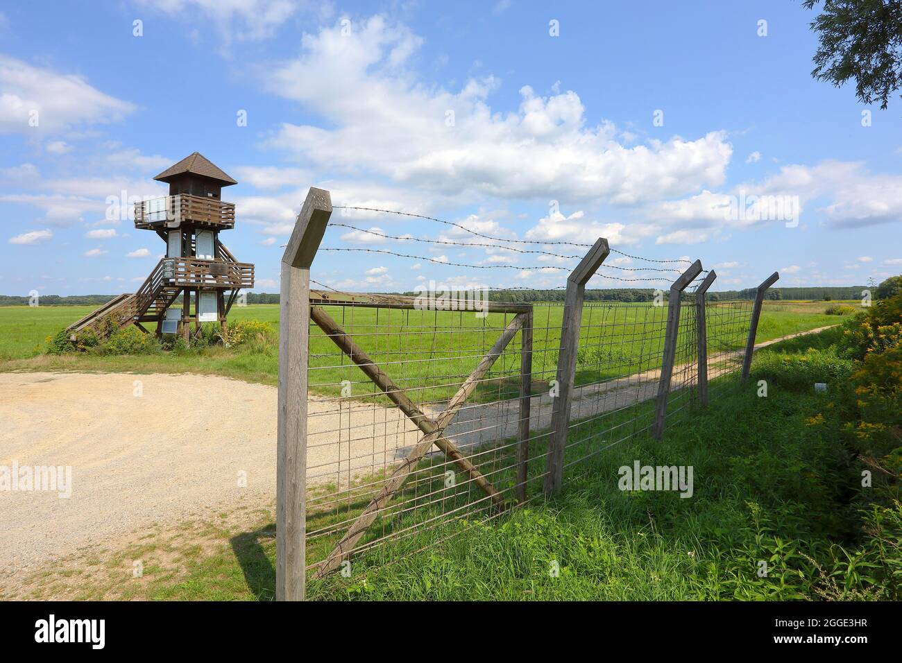 Observation tower, historical monument, border crossing, old border ...