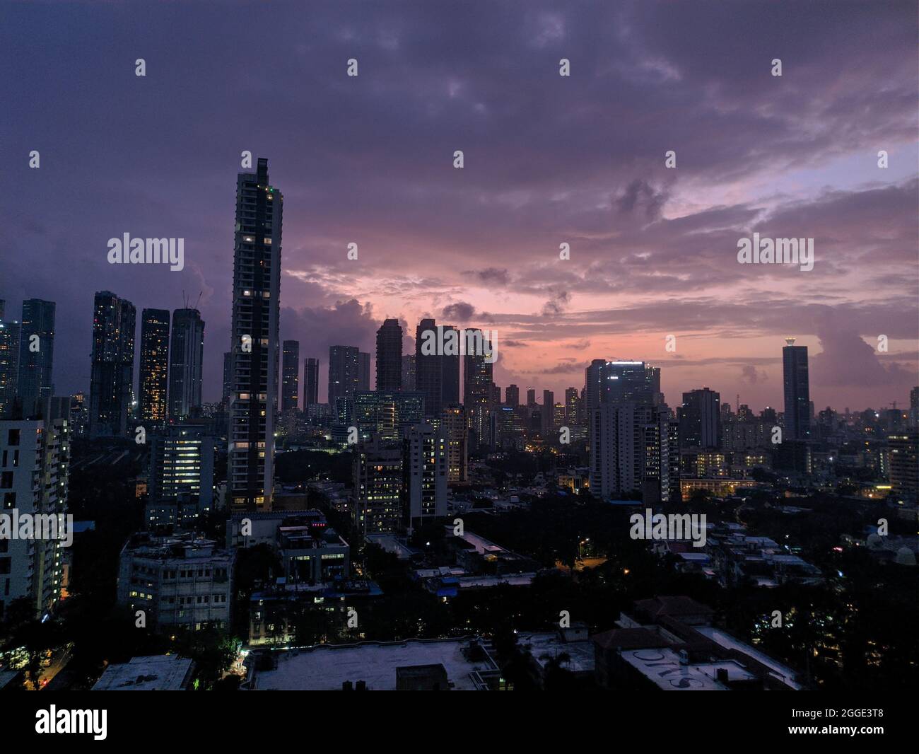 Sunset over Mumbai skyline, Maharashtra, India Stock Photo - Alamy