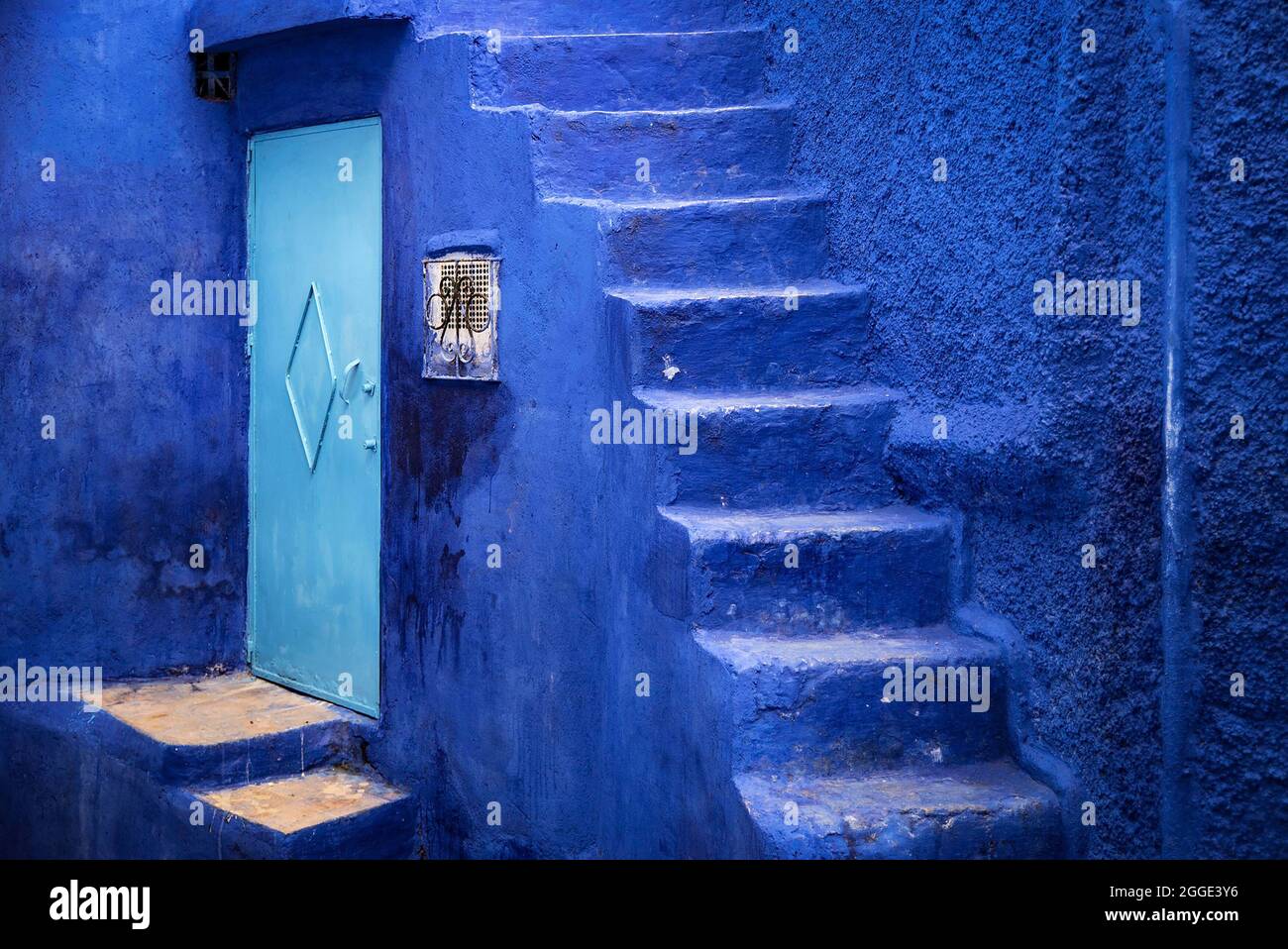 Streets and colored houses, View from the city street where all ...