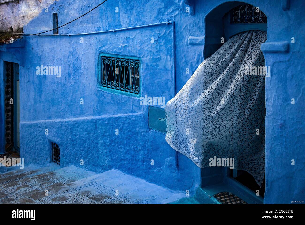 Streets and colored houses, View from the city street where all ...