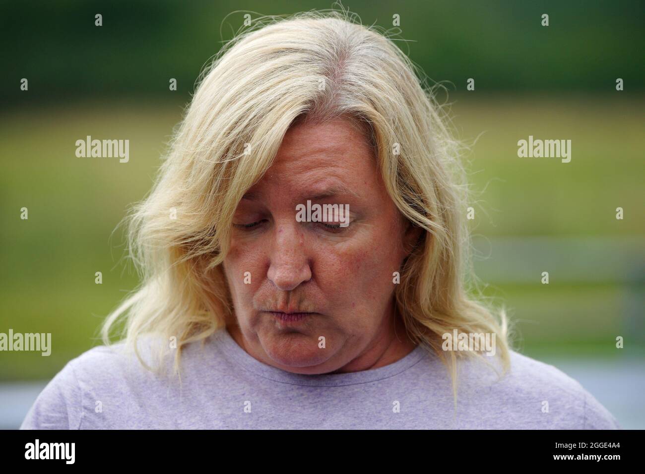 Helen Macdonald, the owner of Geronimo the alpaca, at Shepherds Close Farm in Wooton Under Edge ...