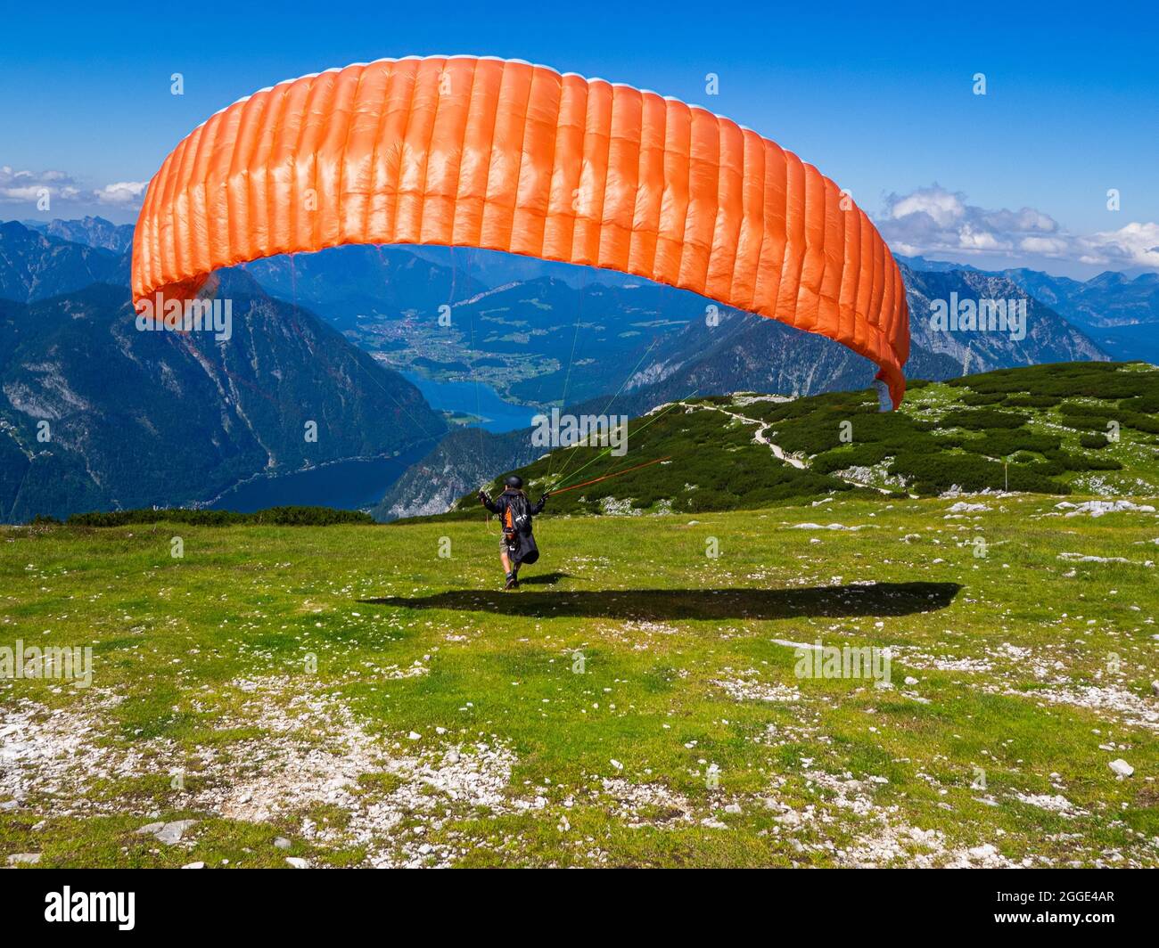Paragliding on the Krippenstein with Lake Hallstatt, Hallstatt ...