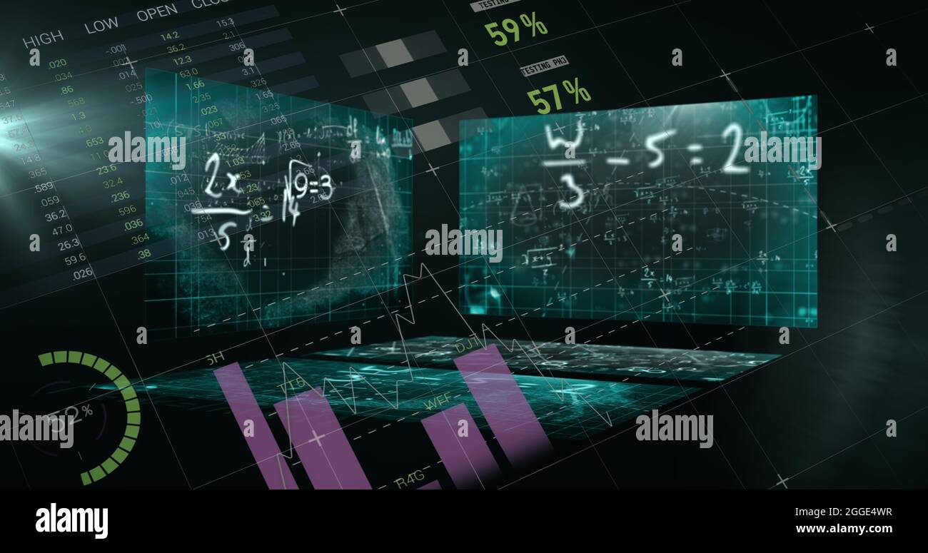 Mathematical Equations Floating Against Statistical Data Processing