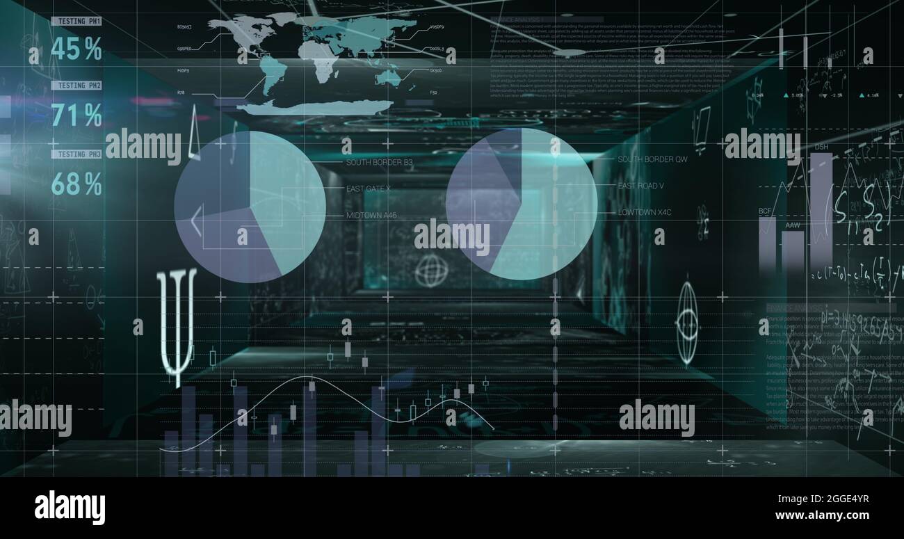 Mathematical Equations Floating Against Statistical Data Processing