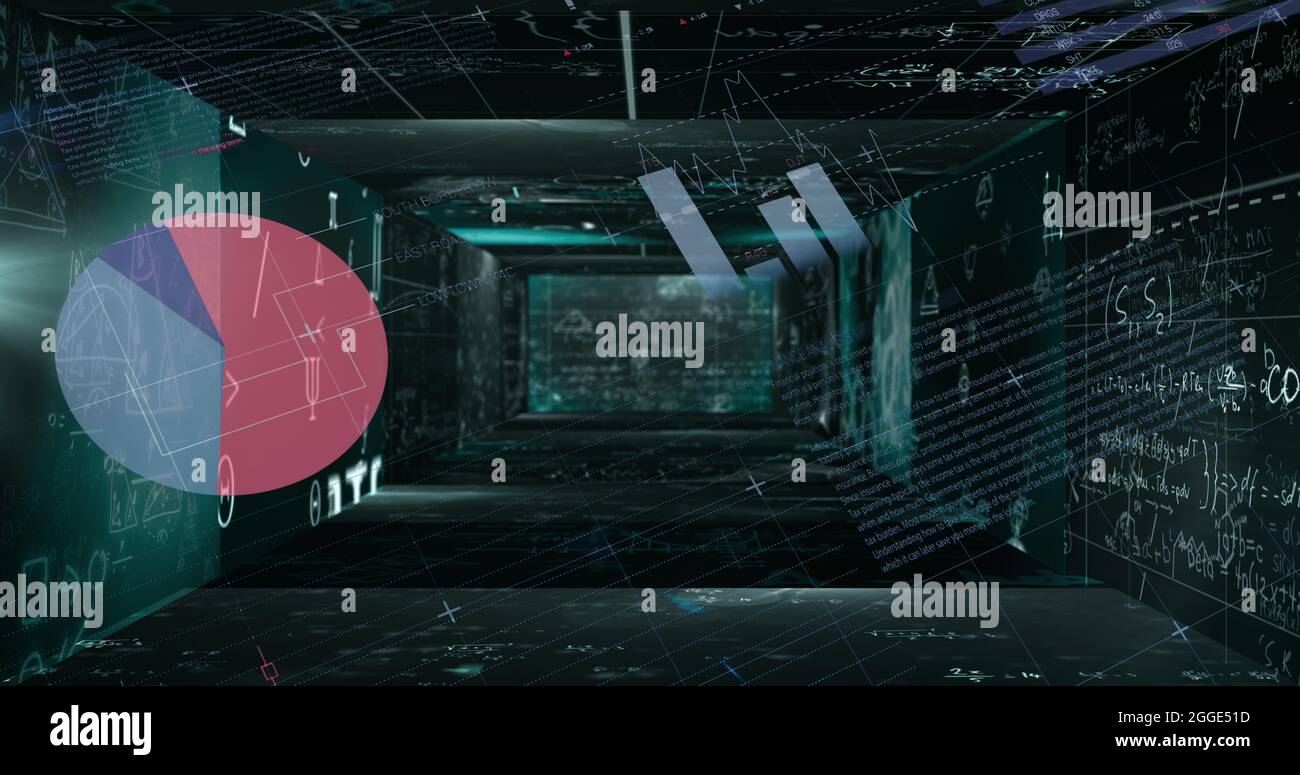 Mathematical Equations Floating Against Statistical Data Processing