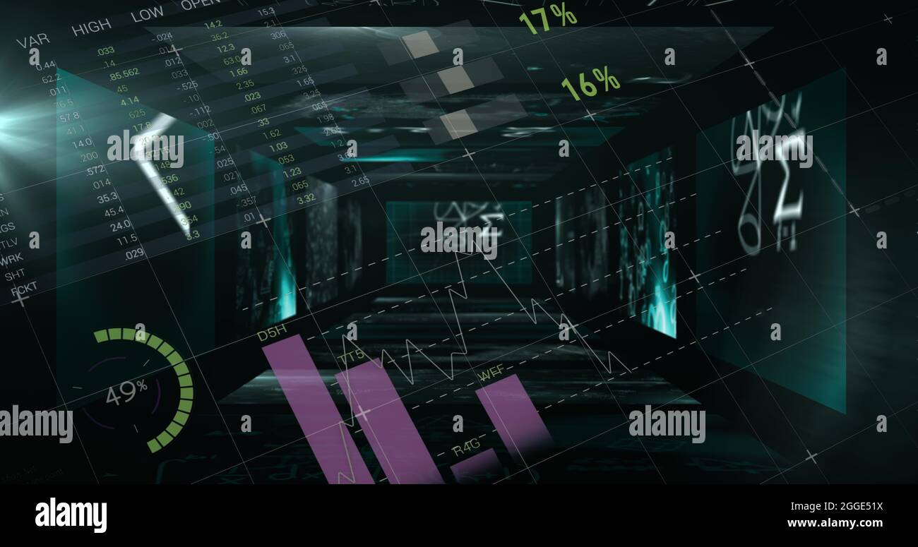 Mathematical Equations Floating Against Statistical Data Processing