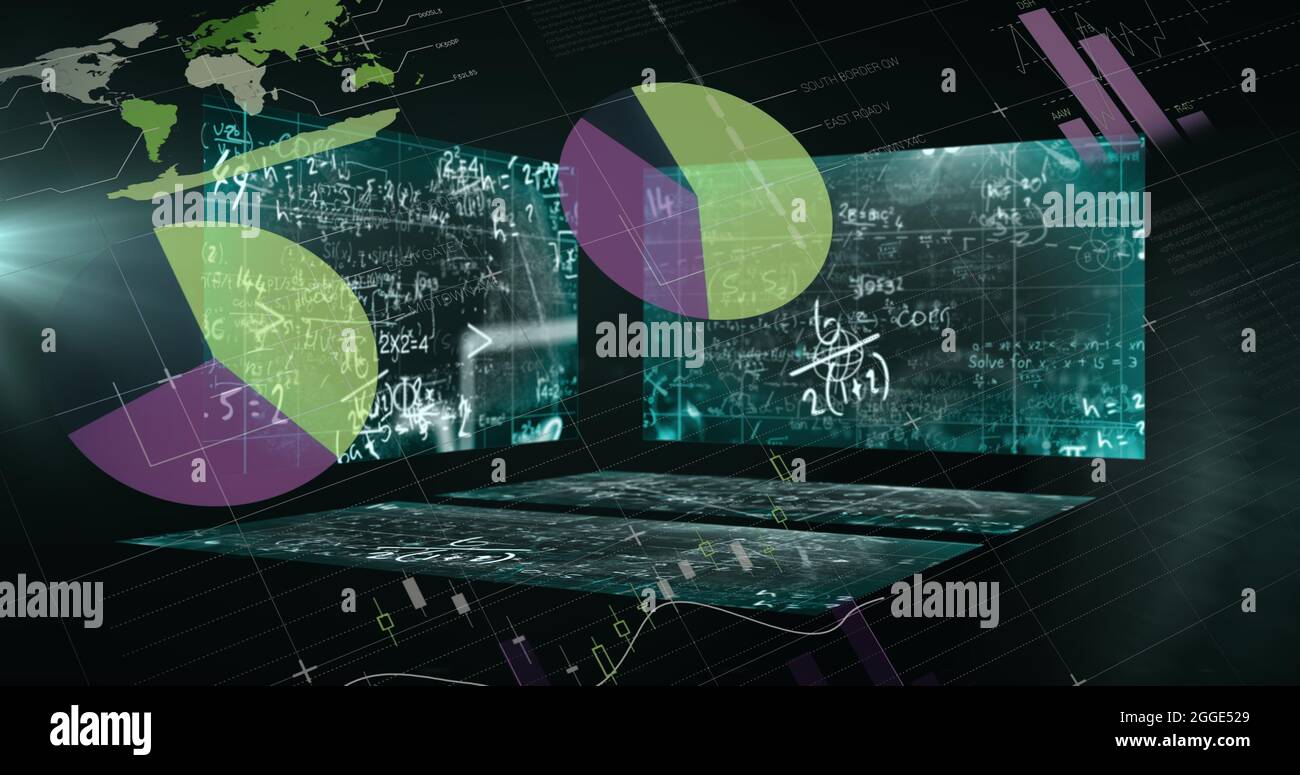 Mathematical Equations Floating Against Statistical Data Processing