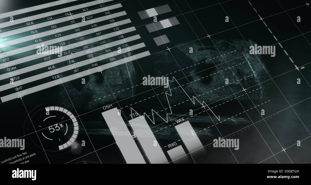 Mathematical Equations Floating Against Statistical Data Processing