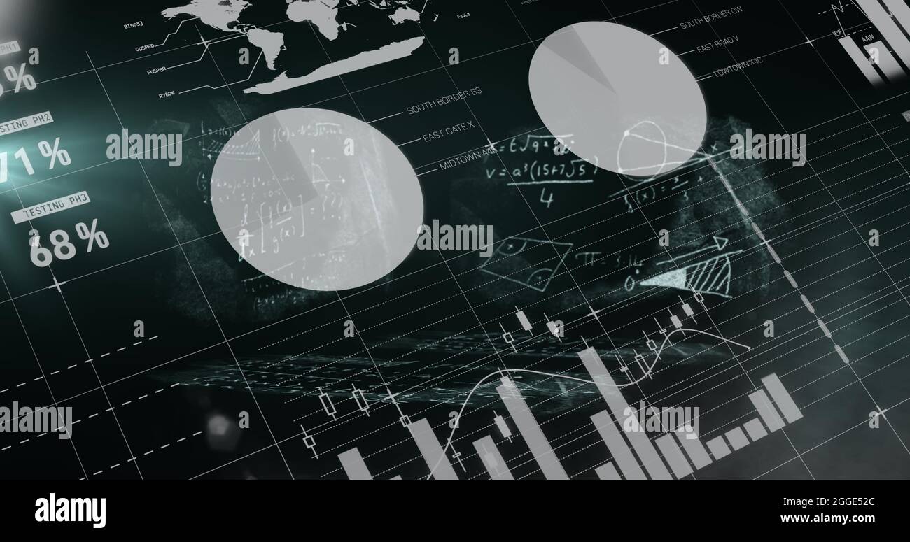 Mathematical Equations Floating Against Statistical Data Processing