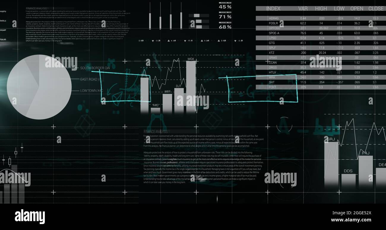 Mathematical Equations Floating Against Statistical Data Processing