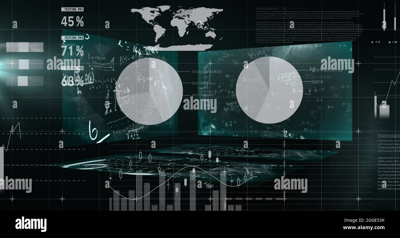 Mathematical Equations Floating Against Statistical Data Processing