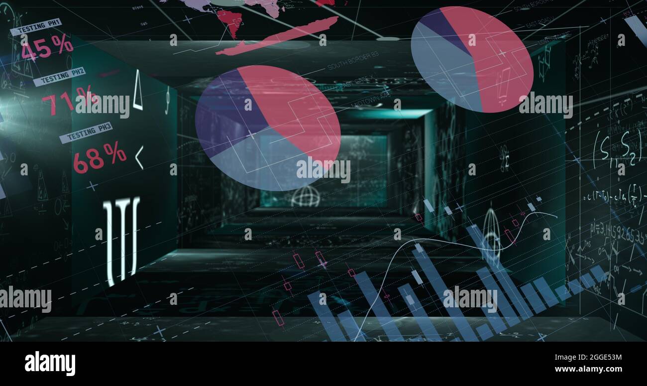Mathematical Equations Floating Against Statistical Data Processing