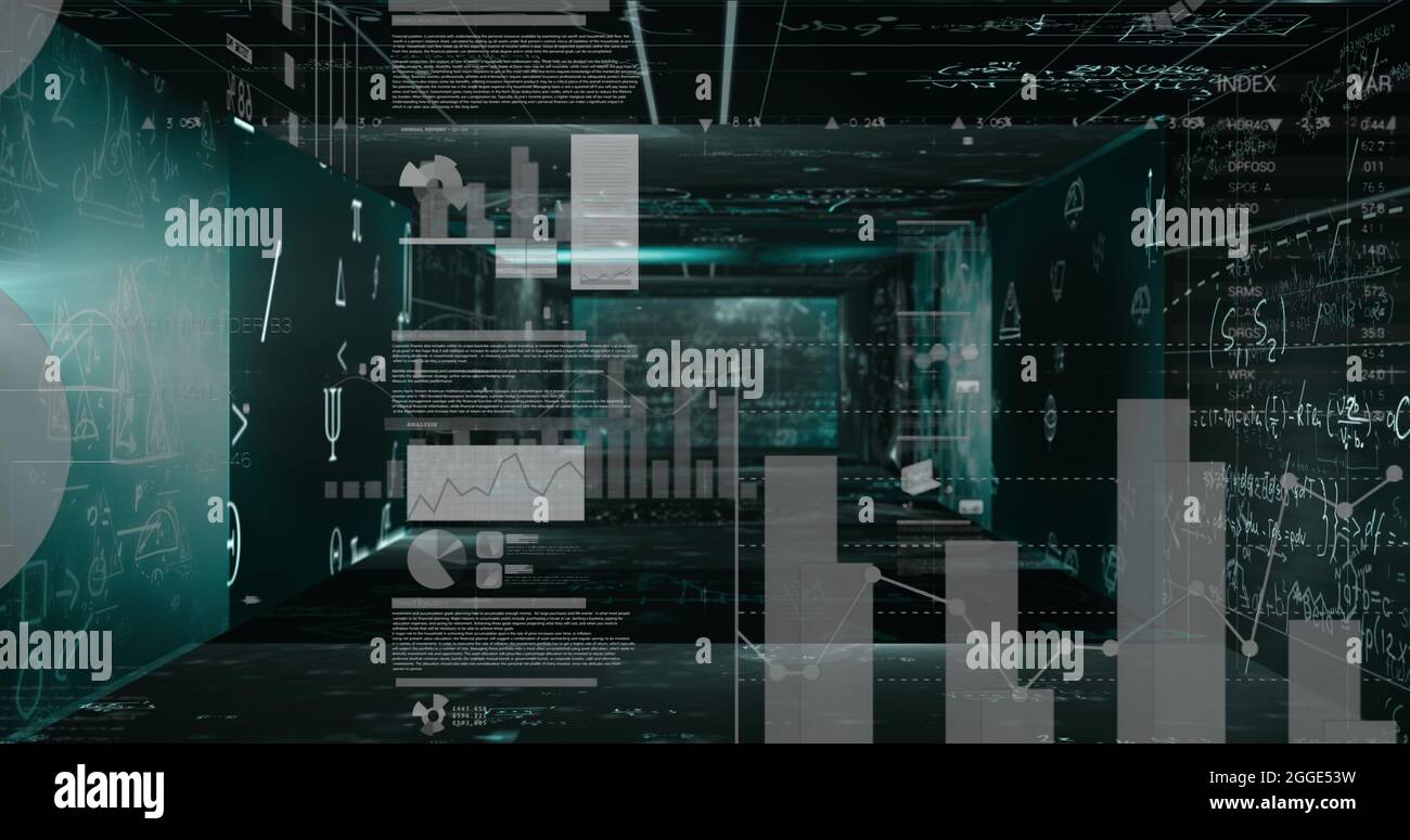 Mathematical Equations Floating Against Statistical Data Processing