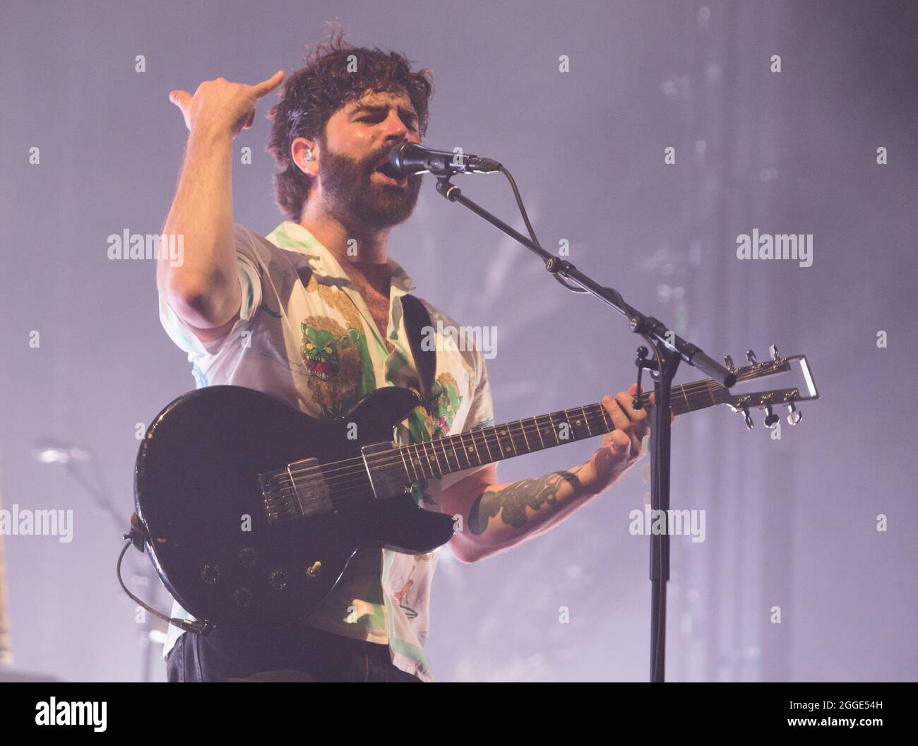 London UK 30th August 2021 - Foals performance at All Points East Music ...
