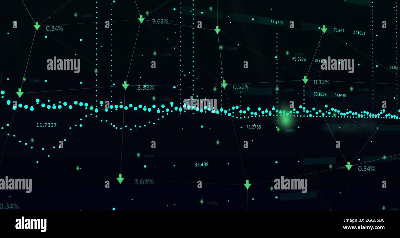 Data processing against black background Stock Photo - Alamy