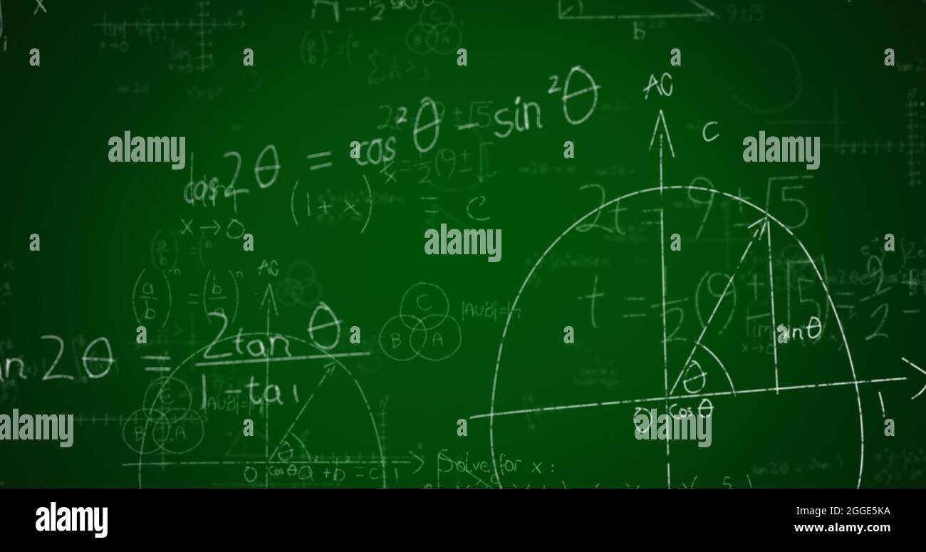 Image of mathematical formulae with data processing and information ...
