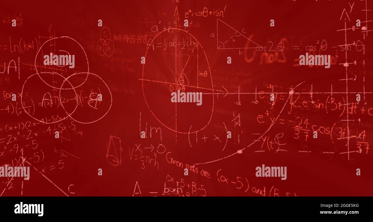 Image of mathematical formulae with data processing and information ...