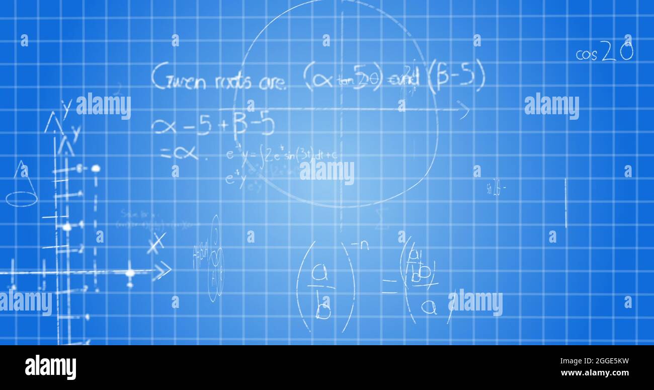 Image of mathematical formulae with data processing and information ...