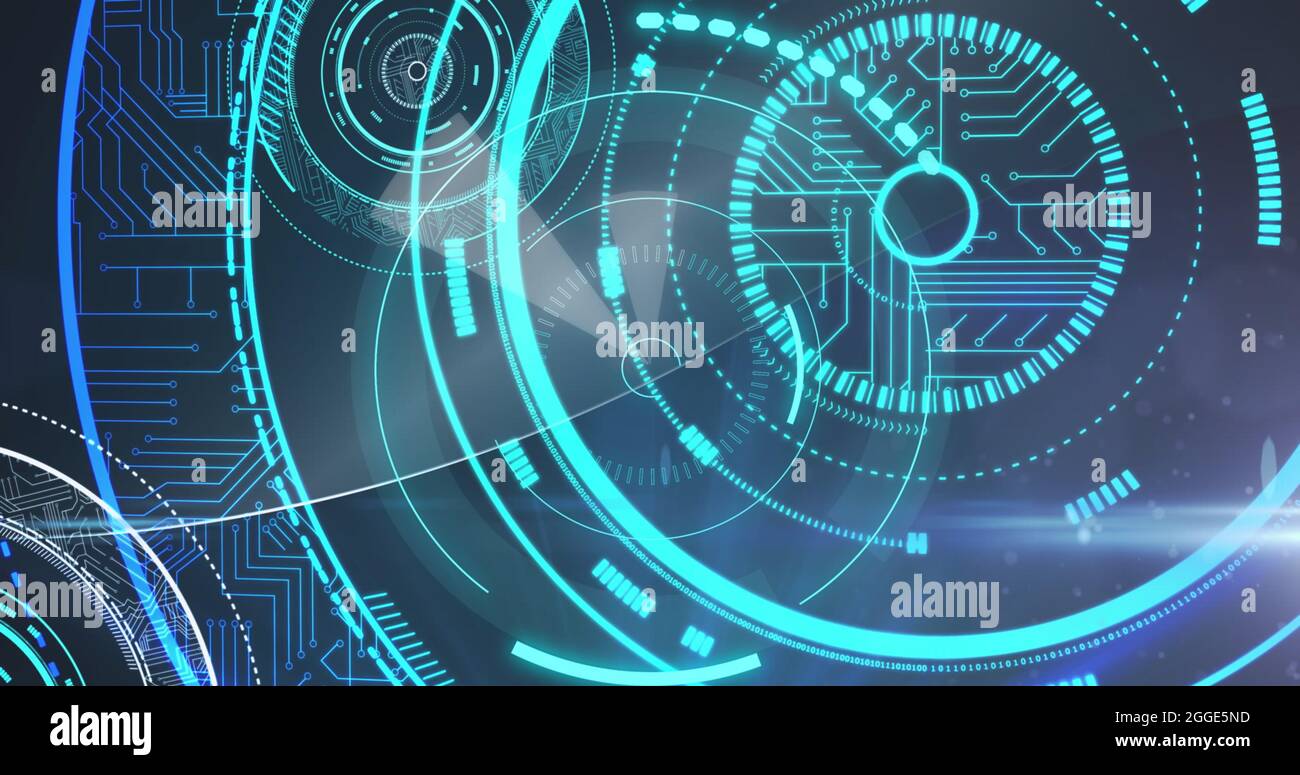 Image of word 5g over shapes made of microprocessor connections Stock ...